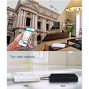 Zauzau Zigbee Smart Power bar(Tuya ZigBee Hub Required) Surge Protector USB Power 5Ft Extension Cord with 4 USB Ports & 4 AC Outlets,Compatible with Alexa,Google Assistant,Voice Control