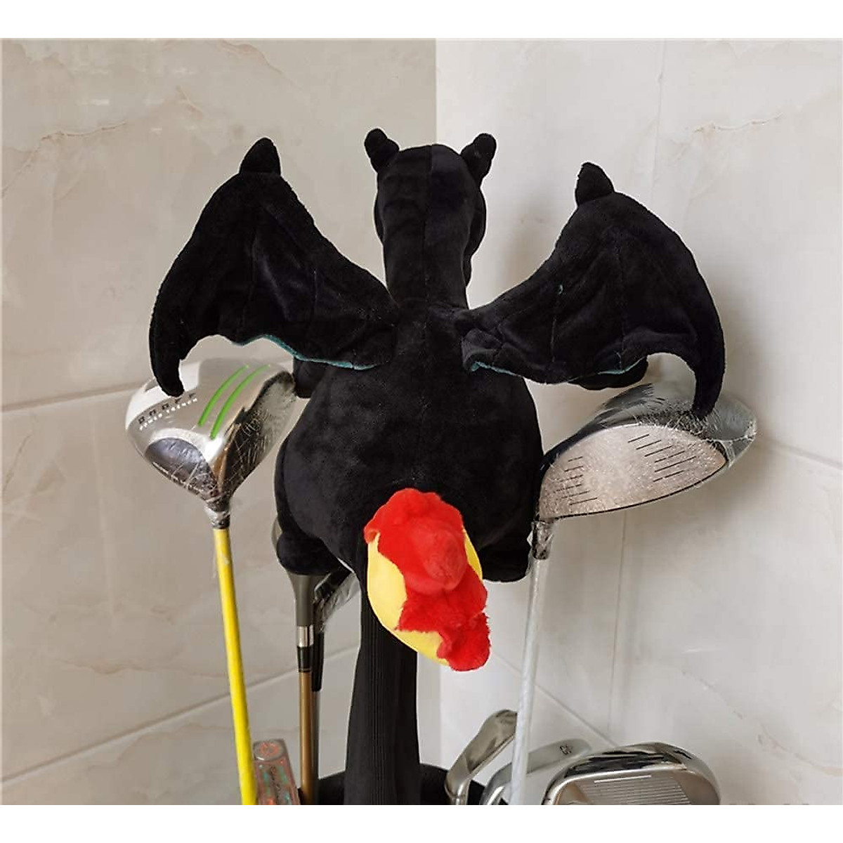 SJJSHH Golf Headcover,Flying Dragon Headcovers Creative Golf Club Head Cover for Golf Lovers black