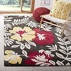 SAFAVIEH Soho Collection 5' x 8' Brown/Multi SOH838A Handmade Premium Wool & Viscose Area Rug