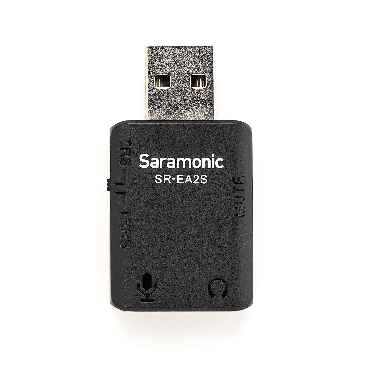 Saramonic USB Audio Interface with 3.5mm Microphone Input for TRS or TRRS Mics, 3.5mm Headphone Out and Mute Button for Computers and More (SR-EA2S)