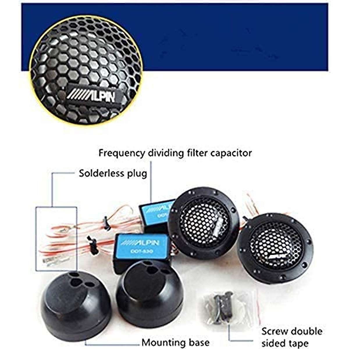 TOTMOX Car Stereo Speaker, ddt-s30 Tweeter, 320W Maximum Power Elite nd Aluminum Dome Tweeter