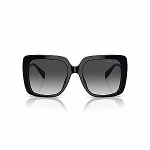 Michael Kors Eyewear Women's MK2183U Mallorca Universal Fit Square Sunglasses, Black/Grey Gradient, 55 mm