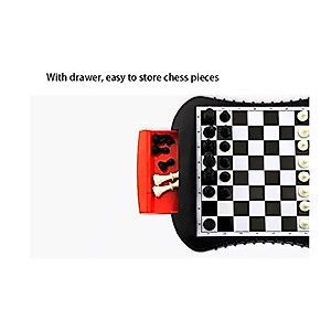 SCUUBE Chess Game Set Chess Set Chess Board Set Chess Board Game Magnetic Chess，Portable Drawer Type Chess Board with Pieces Storage Chess Board Chess Board Game