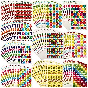 Small Stickers for Kids Toddlers – 5800 Pcs MoCeYa Assorted Stickers for Toddlers, 100 Bulk Sticker Sheets Reward School Stickers for Students, Back to School Supplies