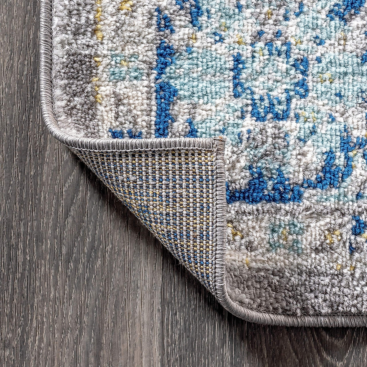 JONATHAN Y MDP204A-3 Modern Boho Floral Gray/Navy 3 ft. x 5 ft. Area-Rug, Bohemian, Easy-Cleaning,for Bed,Kitchen,Living Rooms, Non Shedding