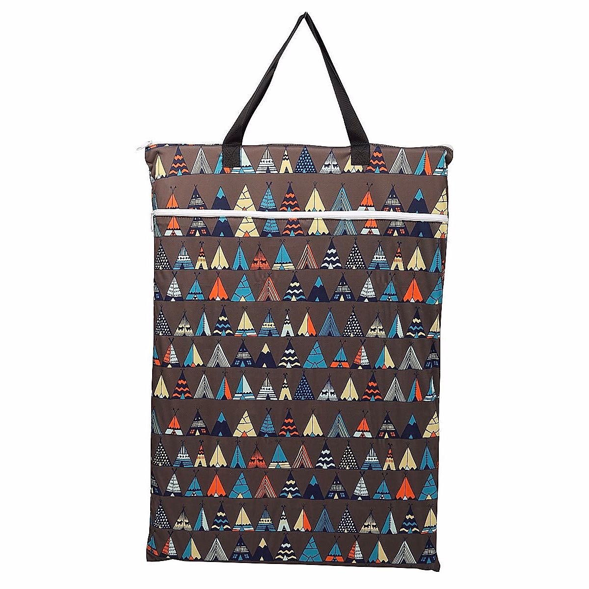 Large Hanging Wet/Dry Cloth Diaper Pail Bag for Reusable Diapers or Laundry (Indian Tents)
