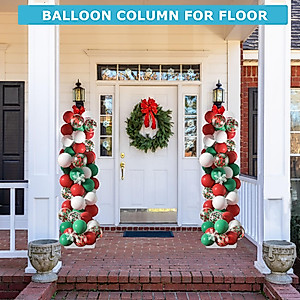 SoftTime Balloon Column Stand Kit for Floor,Set of 2, Adjustable and Reusable Balloon Tower Stands Kit with Heavy Base, Metal Balloon Display for Birthday, Wedding, Baby Shower,Party Decorations