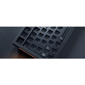 Glorious Gaming GMMK PRO 75% Barebones Black (Frame Only) - Modular Mechanical Gaming Keyboard, TKL Size (75%), 3.3lb Frame, RGB, Fully Customisable, 5-Pin Switch Support