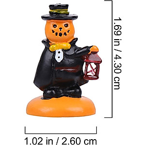 WINOMO 3Pcs Halloween Pumpkin Figurine Decorations,Halloween Pumpkin & Ghost Statue for Halloween Christmas Birthday Decor