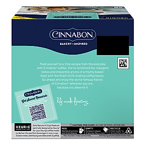 Cinnabon Classic Cinnamon Roll Keurig Single-Serve K-Cup Pods, Light Roast Coffee, 48 Count