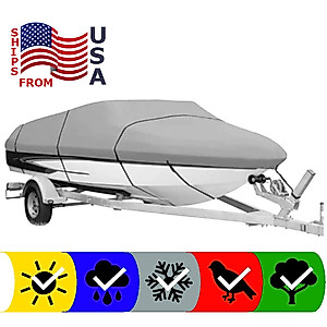SBU Grey Boat Cover Compatible for Regal 2250 CUDDY/2250 FASTRAC Cuddy 2004, Trailering Storage Mooring
