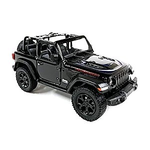 Wrangler Rubicon 4x4 Convertible Off Road Exploration Diecast Model Toy Car Black
