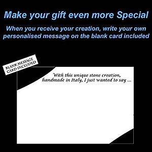 Stone Crucifix Cross Handmade In Italy - Free Standing or Hanging Ornament - Incl Gift Box & Blank Message Card - New Home Religious Christian Catholic Decoration Ornament Memorial