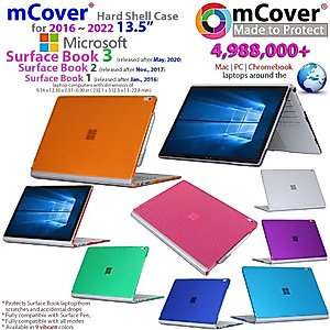 mCover Case Compatible for 2016~2022 13.5" Microsoft Surface Book 1/2 / 3 with Detachable Tablet Display ONLY (NOT Fitting Cheaper Surface Laptop Models) - Black