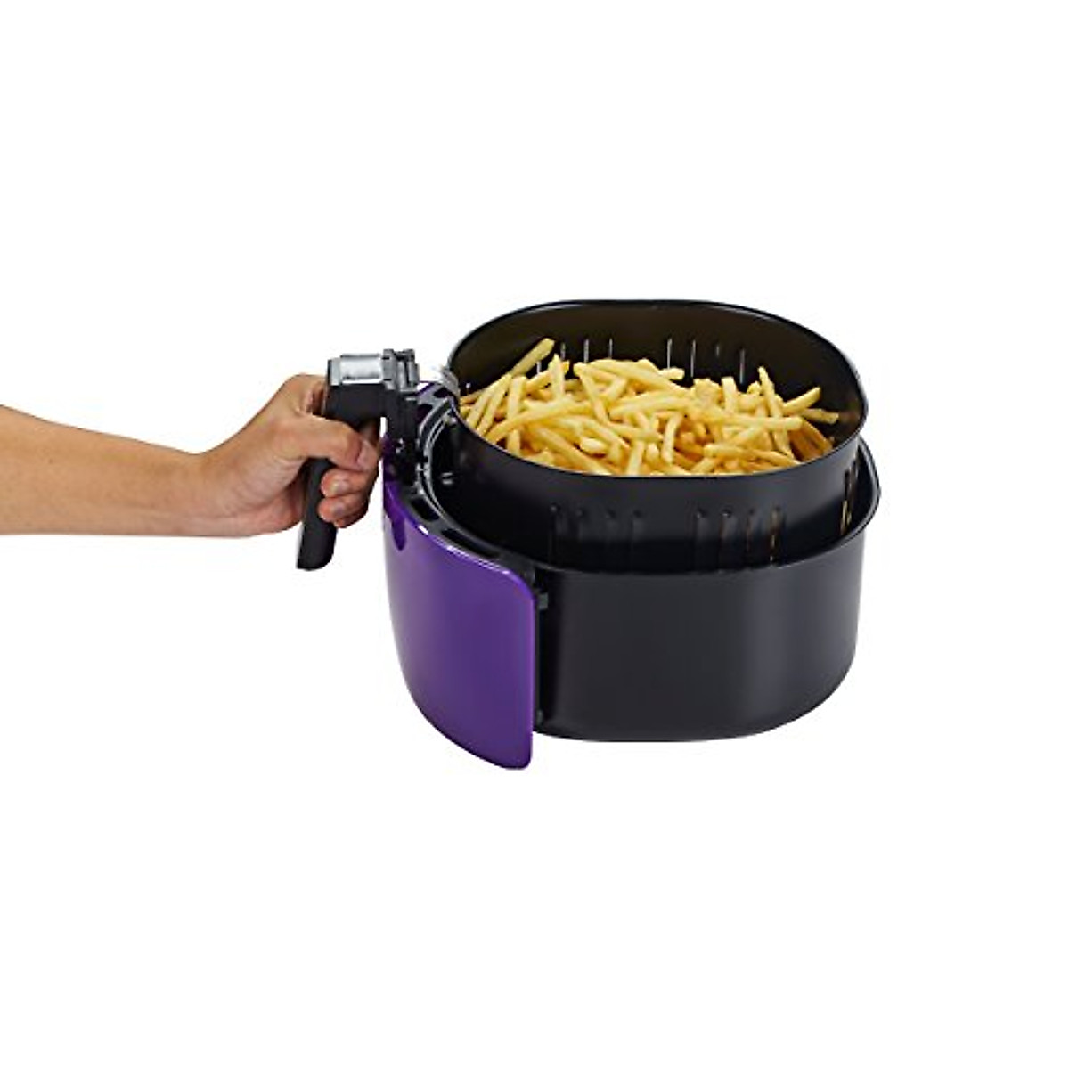 GoWISE USA 5.8-Quarts 8-in-1 Air Fryer XL with 1-Pack Parchment Paper (Plum)