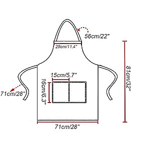 TSD STORY White Chef hat and Apron for Adults Men Women, Cooking Grilling BBQ Kitchen Chef Apron and Butcher Hat Set (1, White)