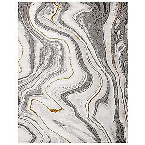SAFAVIEH Craft Collection 9' x 12' Grey / Gold CFT819F Modern Abstract Non-Shedding Living Room Bedroom Dining Home Office Area Rug
