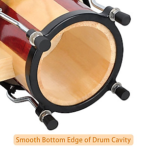 EastRock Bongo Drum 4” and 5” Bongos Drum Set for Adults Kids Beginners Professionals Tunable Wood and Metal Drum Percussion Instruments with Tuning Wrench