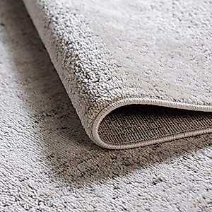 Rugs.com Oregon Collection Rug – 6' x 9' Ivory Low-Pile Rug Perfect for Living Rooms, Large Dining Rooms, Open Floorplans