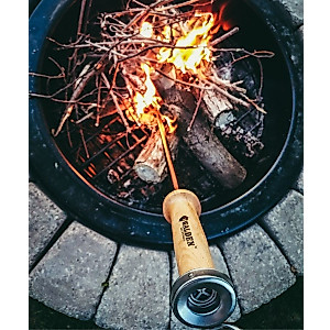 Walden Backyards Fire Pit Stoker Poker® L 33" - High Temperature Heavy Duty Steel Blow Through Airflow Valve Firepit Stoker Tool for Outdoor Pits and Campfire - Long Fire-Poker 33"