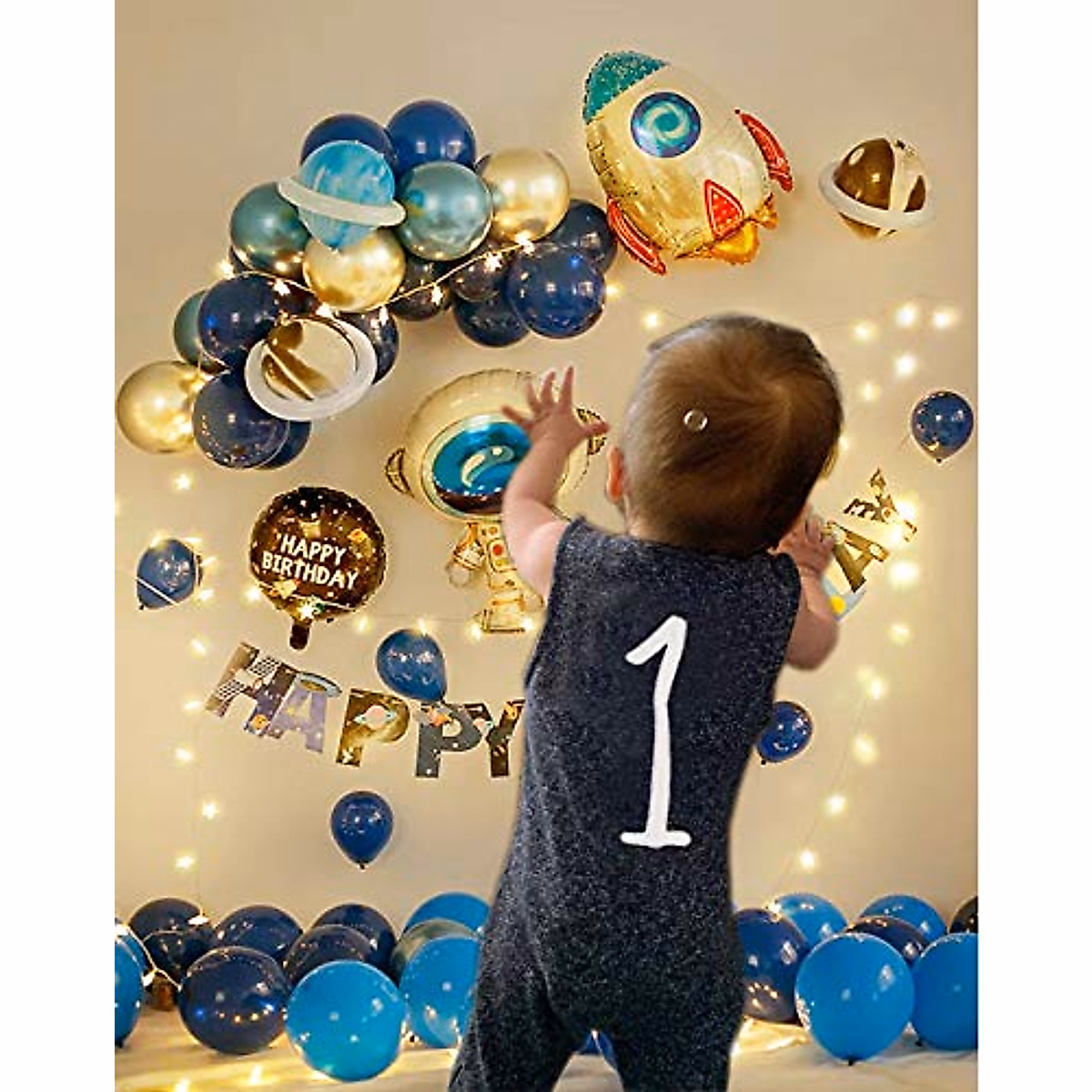 Viworld Wild One Romper Baby Boy 1st Birthday Button Solid Bodysuit One Piece Jumpsuit Outfits Clothes (Autumn & Winter Style, 12-18 Months)