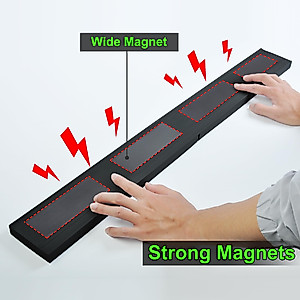 Mofason Silicone Magnetic Stove Top Shelf 30 Inch, Kitchen Over Stove Oven Shelf, Magnetic Spice Rack Organizer, Non-Slip Above Stovetop tray for Back of Stove -Black