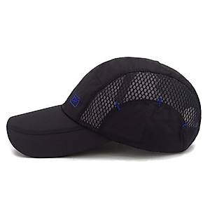 LETHMIK Quick Dry Sports Cap Unisex Sun Hat Summer UV Protection Outdoor Cap Black