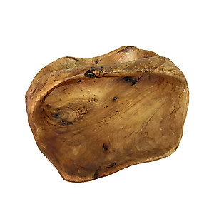 Live Edge Wood Basket with Handle (Large 14-15")