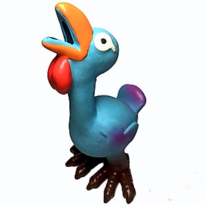 WANT CHEW 7" Latex Dog Squeaky Chewing Toys, Blue Chicke for Small Dogs