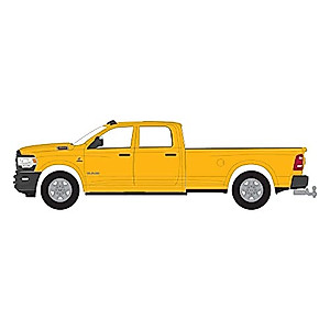 2021 Dodge Ram 3500 Tradesman Pickup, Yellow - Greenlight 35240E - 1/64 Scale Diecast Car