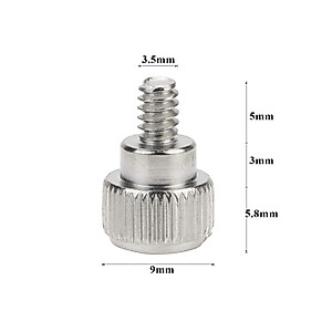 Favordrory 6#-32x5 Computer Case Thumb Screws, Silver, 50 Pieces