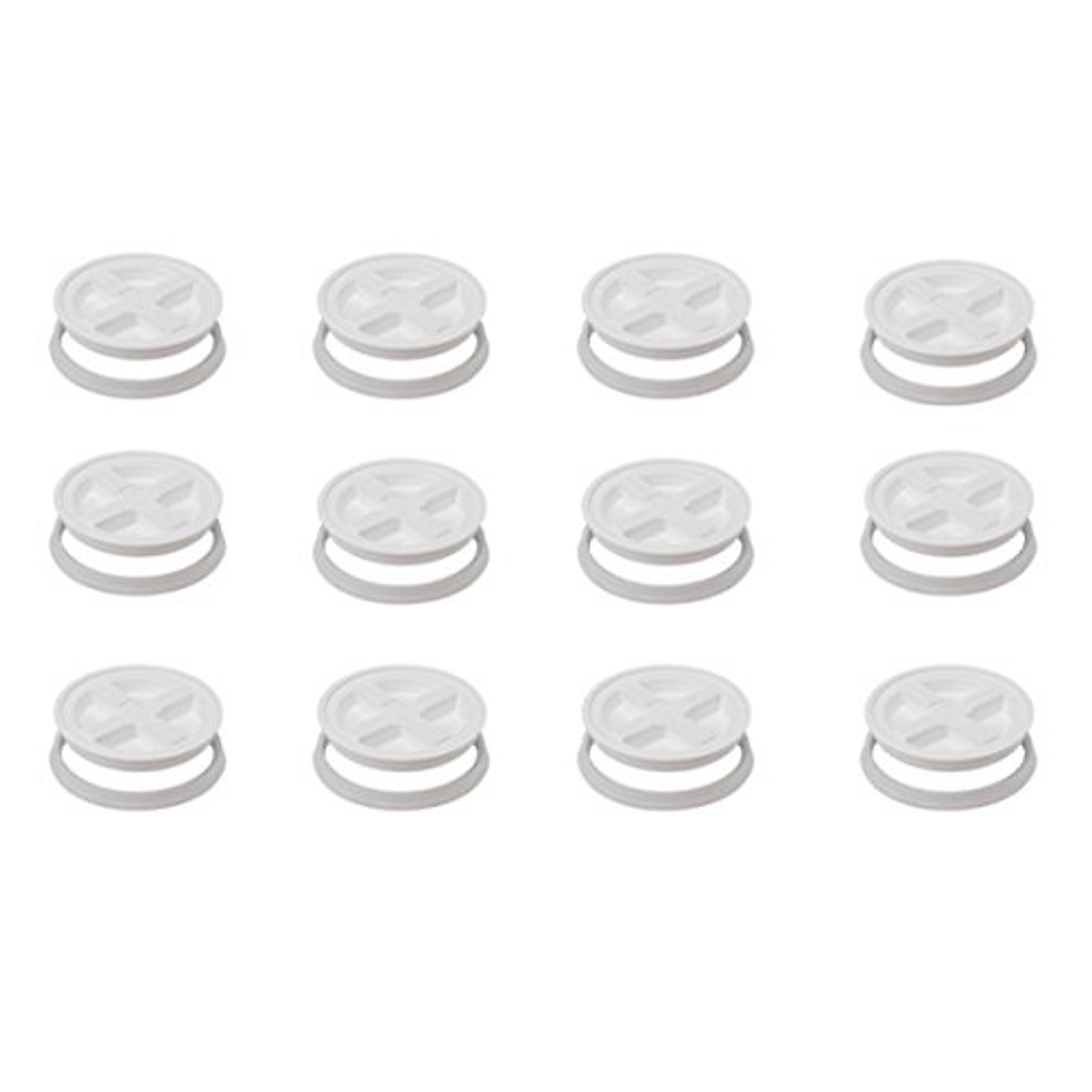 5 Gallon White Gamma Seal Lids -12 Pack