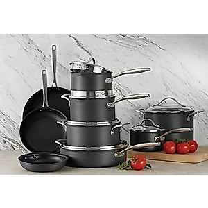 Member Mark 15 Piece Hard Anodized Aluminum Cookware Set With 7-Piece Kitchen Tools Set