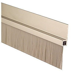 Pemko 085582 18100CNB48 Brush Seal - Aluminum Retainer, Clear Aluminum with Gray Brush Insert, 1" Width, 48" Length, Aluminum