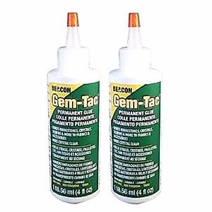 Beacon Gem-Tac Permanent Adhesive, 4-Ounce - 2 Pack