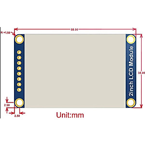 Coolwell 2 Inch LCD Display for Raspberry Pi 4B+ 4B 3B+ 3B 2B+ Zero W WH 2 W Jetson Nano Ardui IPS Screen 240×320 Onboard Driver ST7789 SPI Interface Small Raspberry Pi Screen