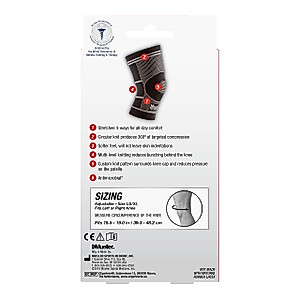 MUELLER Sports Medicine 4-Way Stretch Knee Support Sleeve, For Men and Women, Black, L/XL