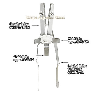 ZARPMA High Chair Straps, Universal Replacement Harness Strap Belt for Chair Compatible for Tripp Trapp Stokke HighChair (Grey)