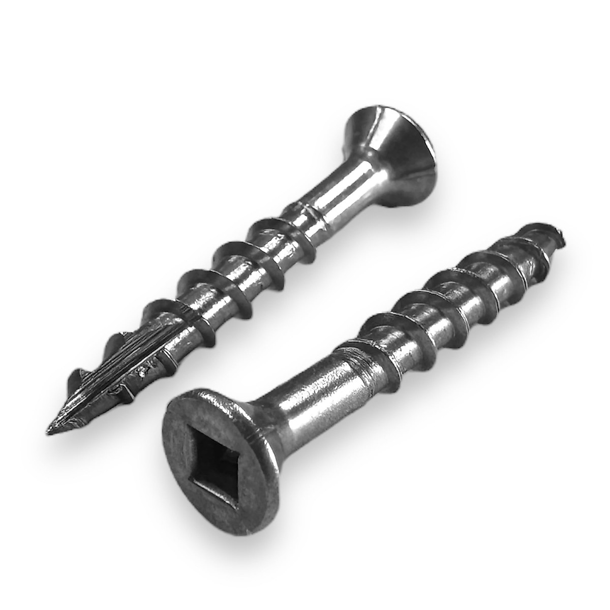 100 Qty #8 x 1-1/4" Stainless Steel Fence & Deck Screws - Square Drive Type 17 (BCP209)