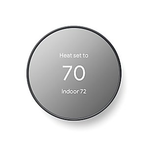 Google Nest Thermostat - Smart Thermostat for Home - Programmable Wifi Thermostat - Charcoal (Renewed)