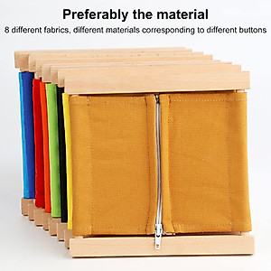 WEBEEDY Dress Learning Boards Busy Board Early Learning Basic Life Skills Learn to Dress Practice Boards Montessori Christmas Unique Gift(Set of 8)