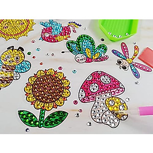 Svance 5D Diamond Art for Kids - 30Pcs Mermaid Diamond Painting Stickers Gem Art Diamond Painting Kits Diamond Paint by Numbers Arts and Crafts for Girls Ages 6-8-12