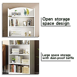 ALISENED 5 Shelf Bookcase, 47" Wood Tall Bookshelf and Bookshelves, Multifunctional Storage Organizer Shelving for Bedroom Library Living Room Home Office, White