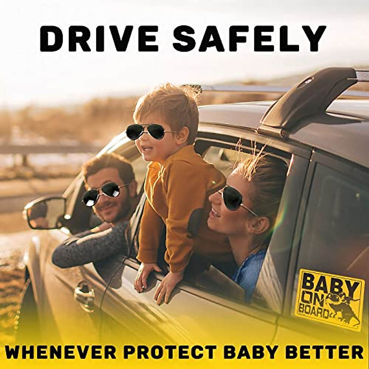 Honitra 4PCS Baby On Board Sticker for Cars, Waterproof Baby On Board Sign, Reflective Strip Baby On Board Sticker for Remind Driver, Dinosaur Pattern car stickers - Not Fade Easily, Baby On Board Need