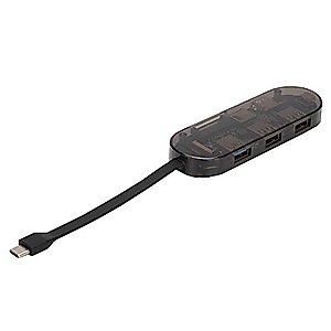 Type-C to HDMI Hub,7 in 1 Type-C Hub USB-C to HDMI USB3.0 Converter Docking Station with LED Working Indicator Support Memory Card