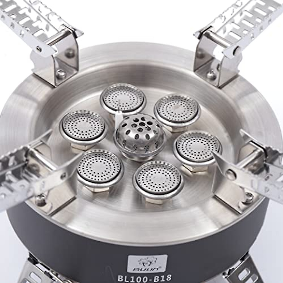 1.8 KW Portable Picnic Camping Backpacking Stove Stainless Steel Gas Cooking Burner Foldable Stove Burner with Portable Bag for BBQ/Hiking/Picnic Outdoor(8.26 * 8.26 * 4.49in)