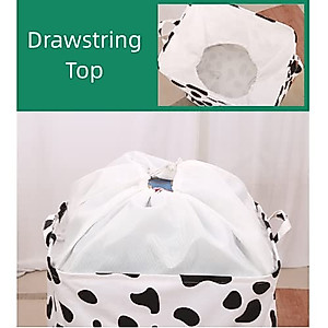 Collapsible Laundry Basket, 40L Laundry Hamper, 100L Closet Organizer, Canvas Clothes Toys Storage (White Set)