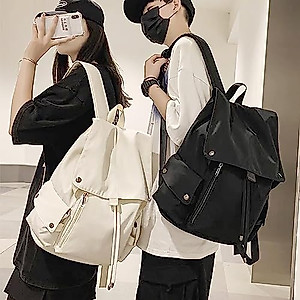 Black School Backpack for Women Men,Middle High School Bookbag Fashion School Backpack for Teens Girls Boys 15.6Inch Waterproof College Students Backpack Lightweight Small Casual Laptop Backpacks