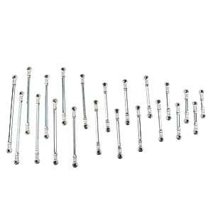 FSFY M8260mm Adjustable Steering Tie Rod kit Ball Joint Ball Joiner Bolt Tie for 49cc Electric ATV Go Kart Accessory Steering Column Steering Suspension Silver