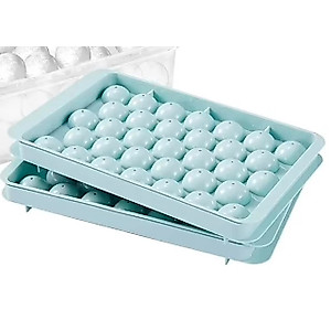 Round Ball Ice Tray Plastic Ice Cube Mold Refrigerator Ice Ball Mold With Lid
